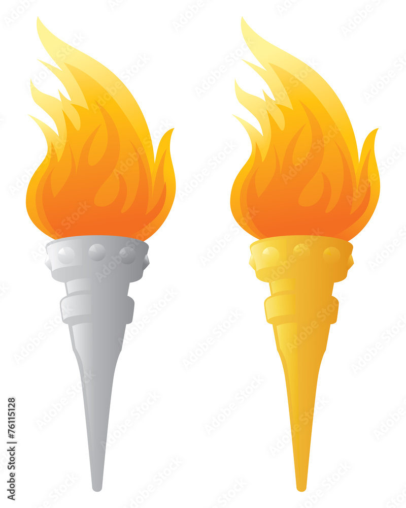 Flaming Torch Vector