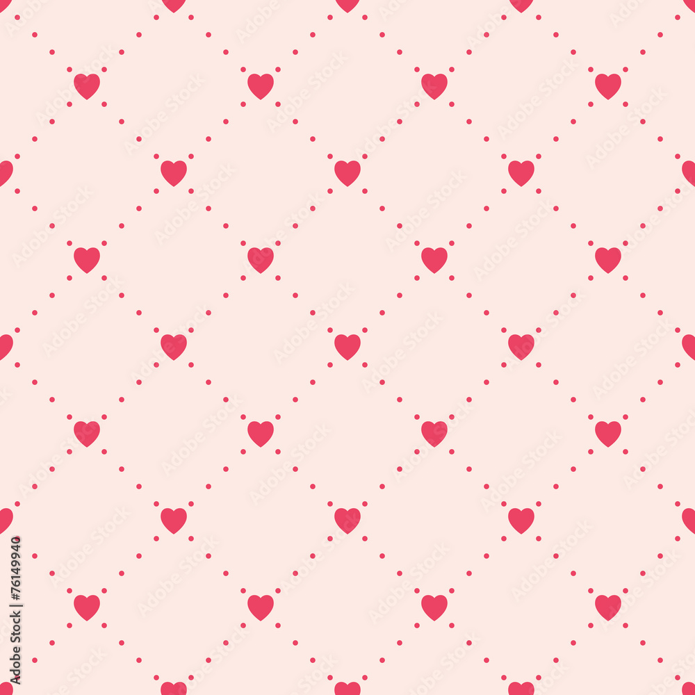 Seamless pattern with hearts. Valentine's vector texture Stock Vector ...