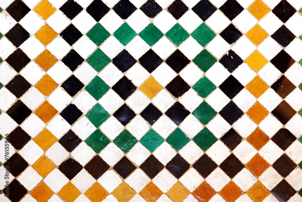 Arab mosaic in Marrakech Stock Photo | Adobe Stock