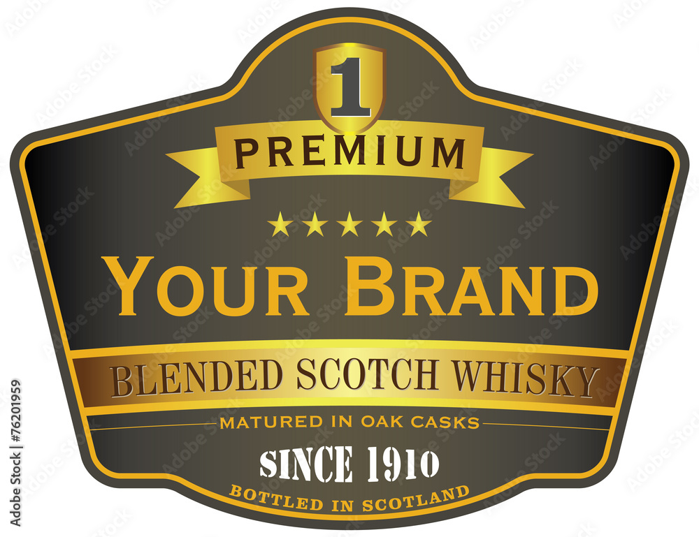 whisky label Stock Vector | Adobe Stock