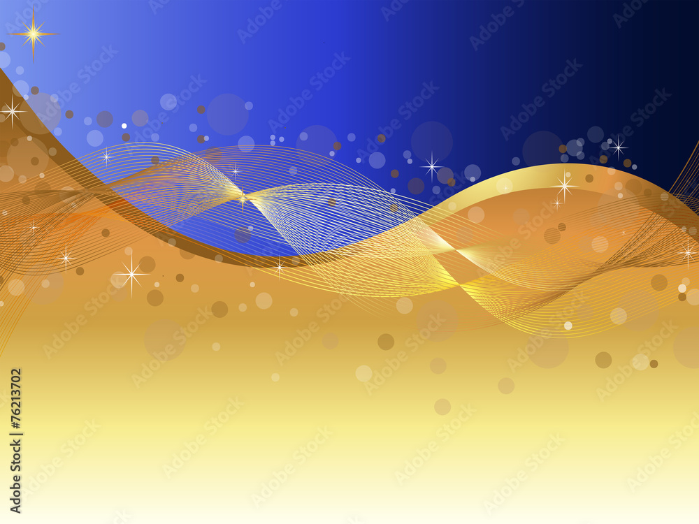 Background Vector-Abstract Blue & Gold Background Stock Vector | Adobe ...