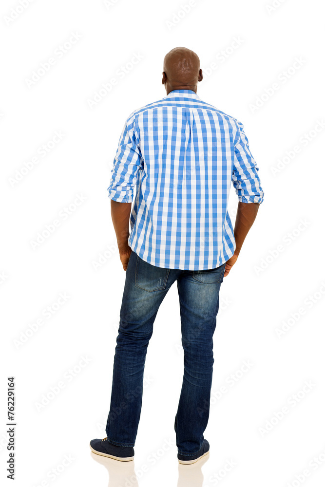 back view of african man Stock Photo | Adobe Stock