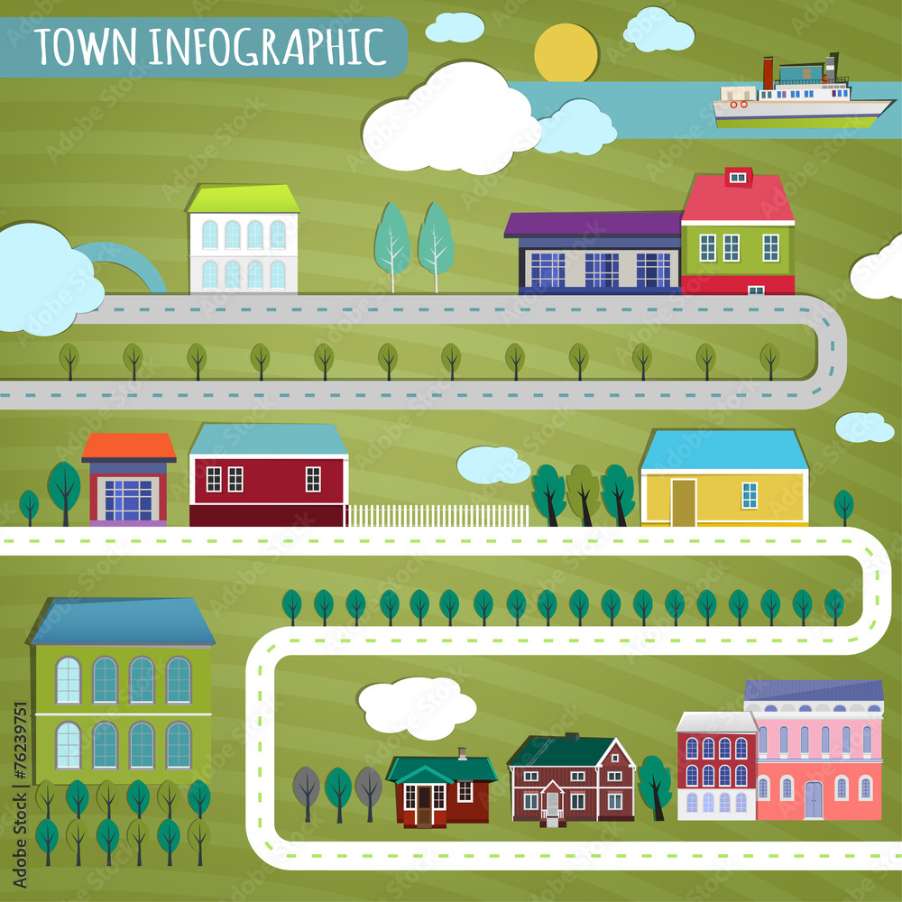01 town infographics Stock Vector | Adobe Stock