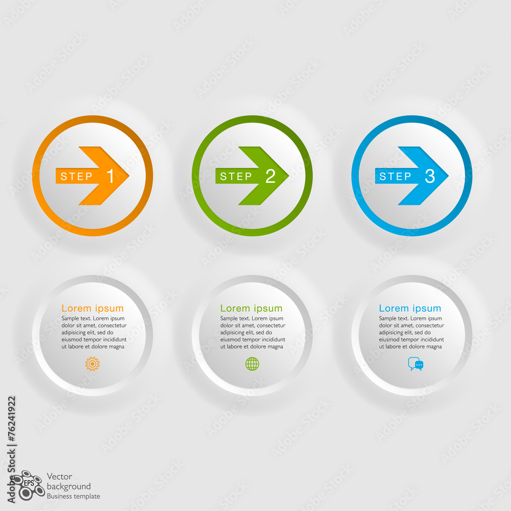 Infographics Vector Background 4-Step Process Stock Vector | Adobe Stock