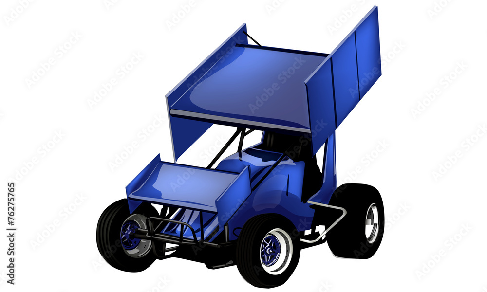 Sprint Car Racing Stock Vector | Adobe Stock