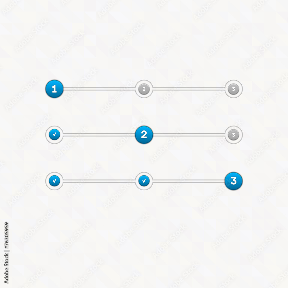 Vector set of step progress bar Stock Vector | Adobe Stock
