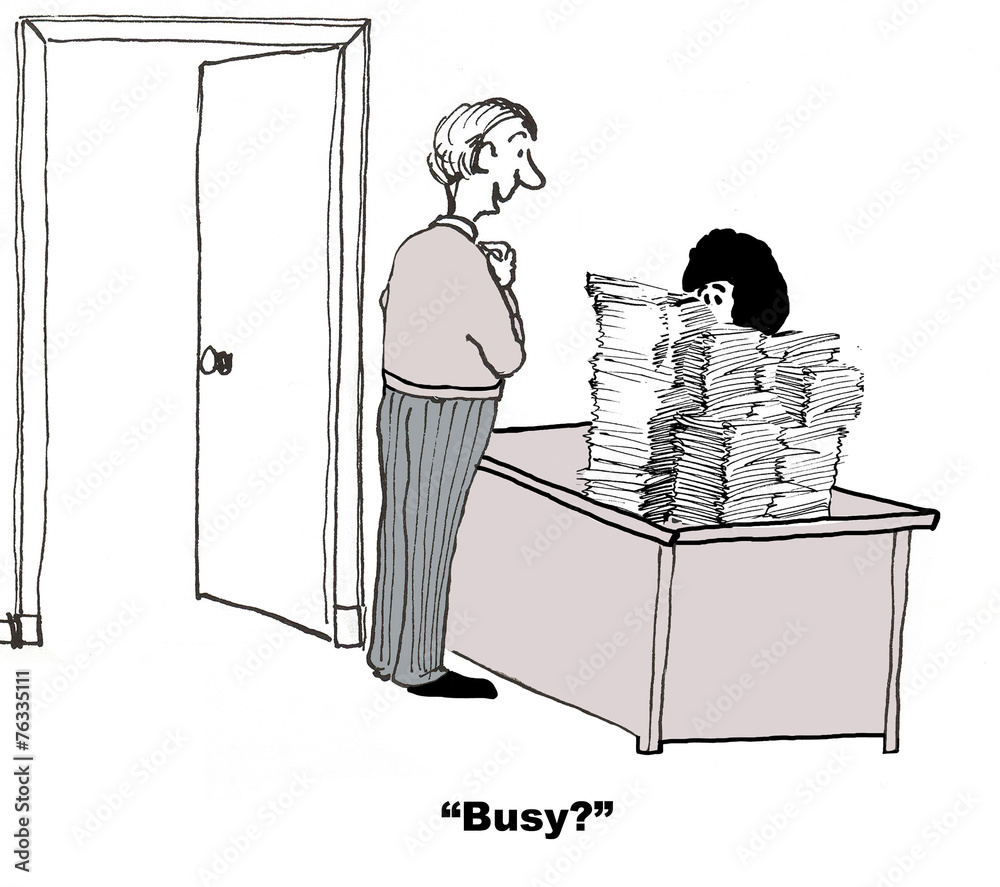 Busy? Stock Illustration | Adobe Stock