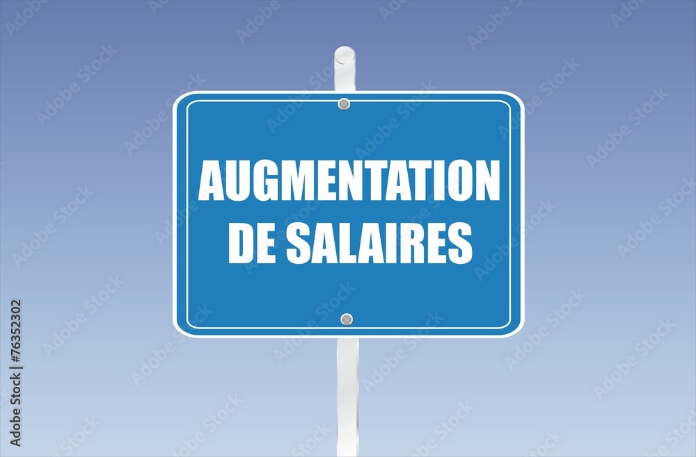 panneau augmentation de salaires Stock Vector | Adobe Stock