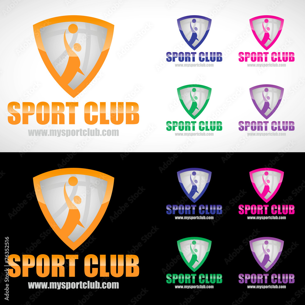 Logo club basket Stock Vector | Adobe Stock