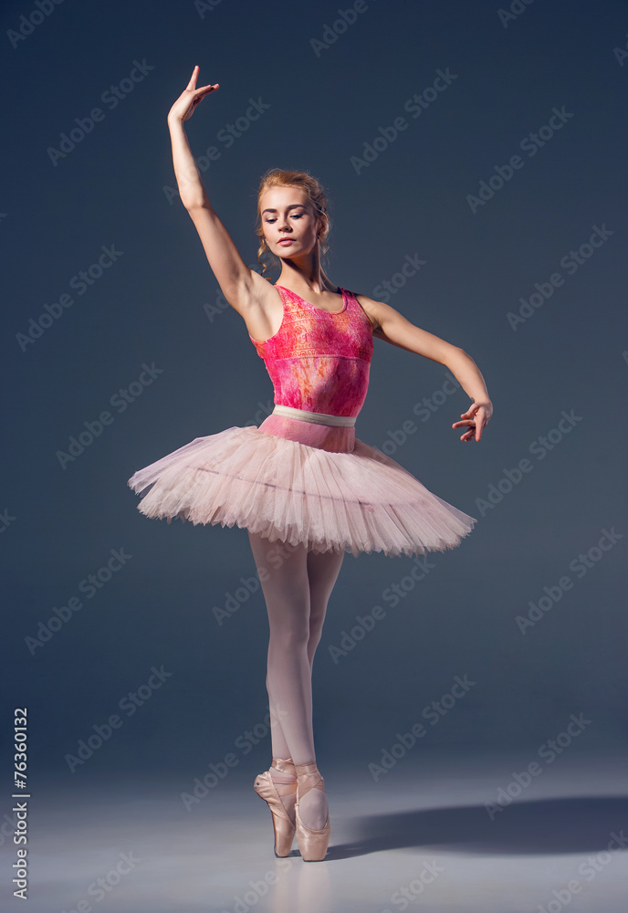 Portrait of the ballerina in ballet pose Stock Photo | Adobe Stock