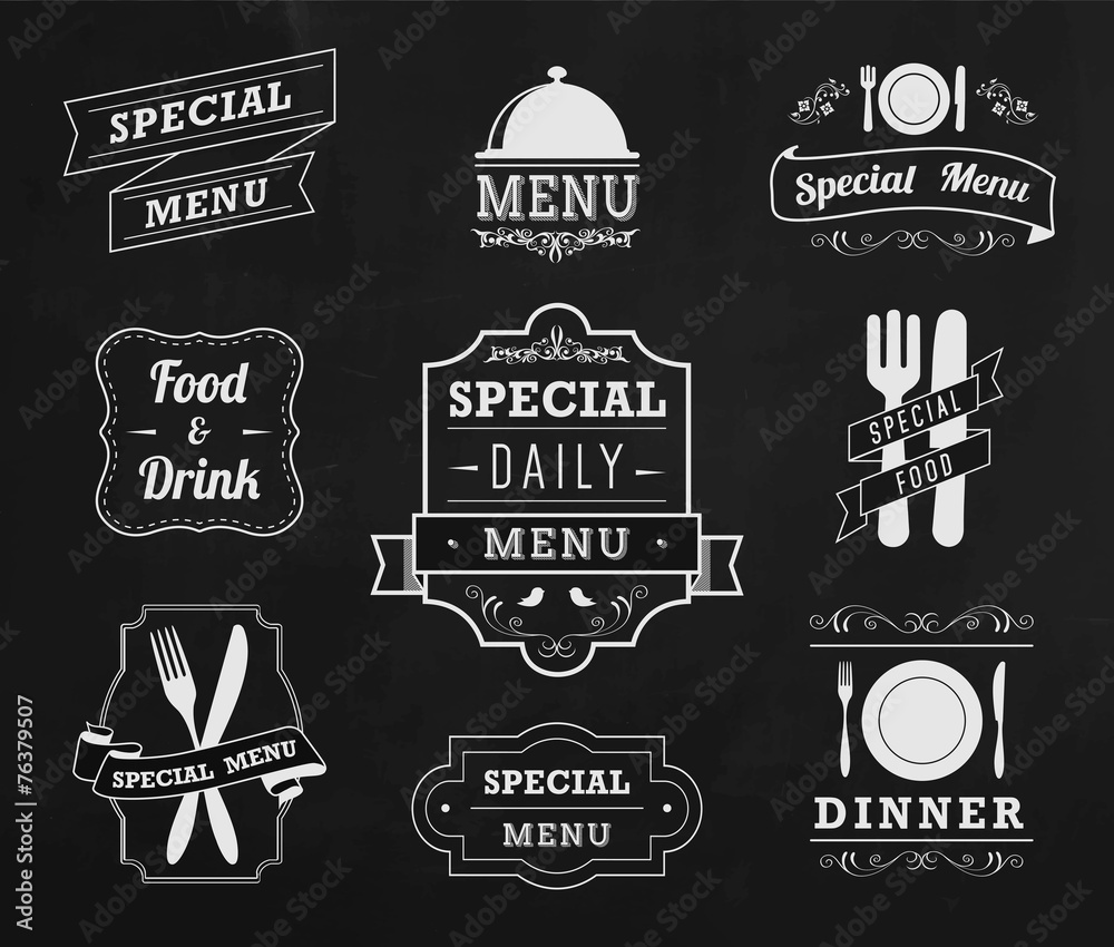 Special menu labels Stock Vector | Adobe Stock