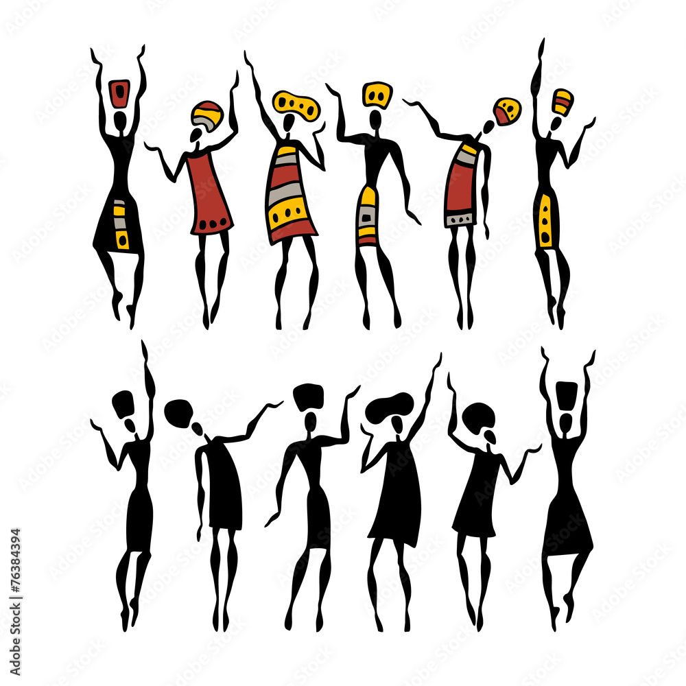 African silhouette set. Stock Vector | Adobe Stock