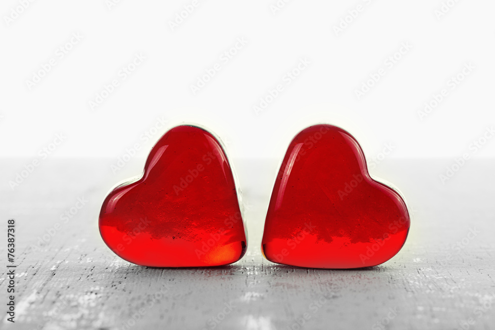 Zwei Herzen Stock-Foto | Adobe Stock