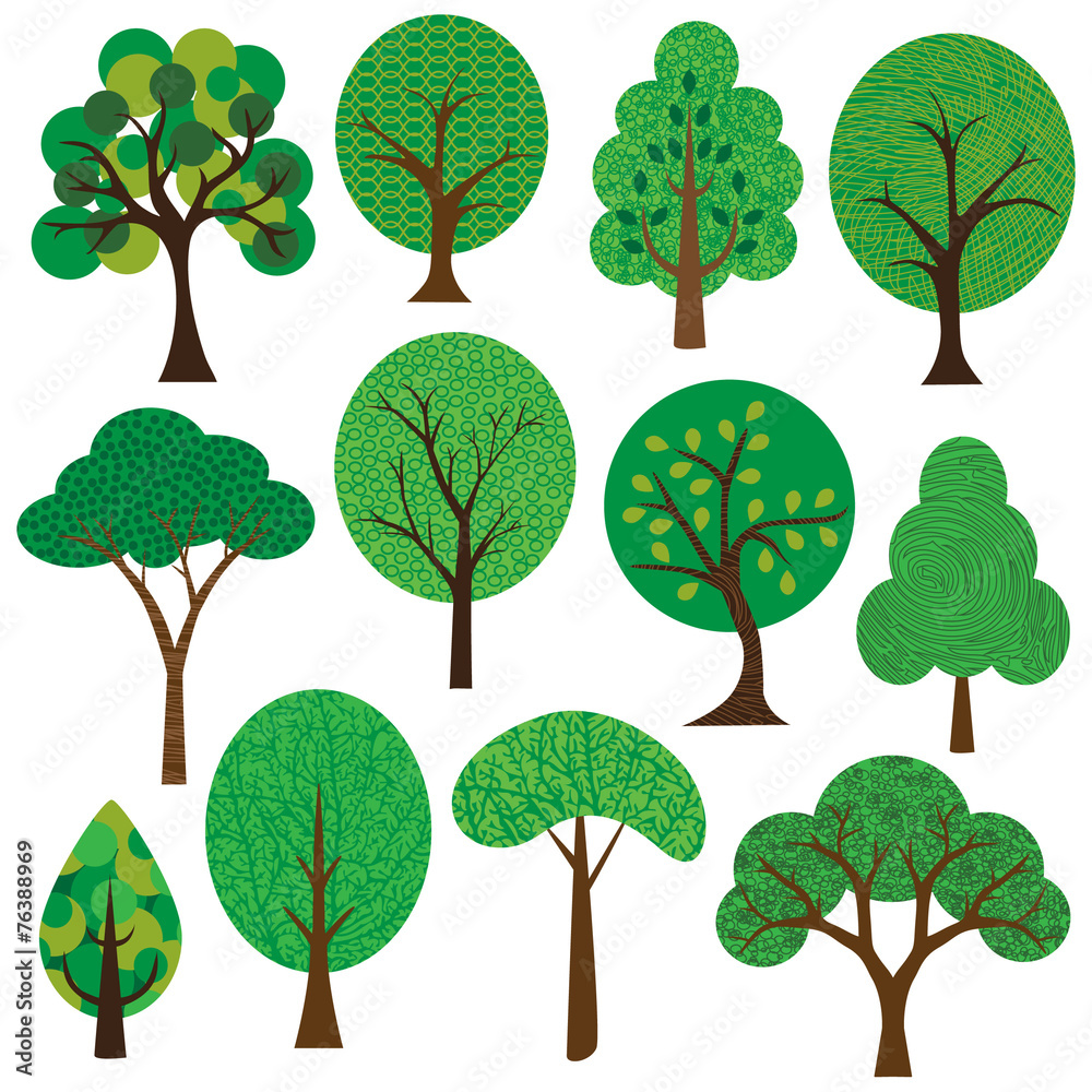 trees Stock Illustration | Adobe Stock