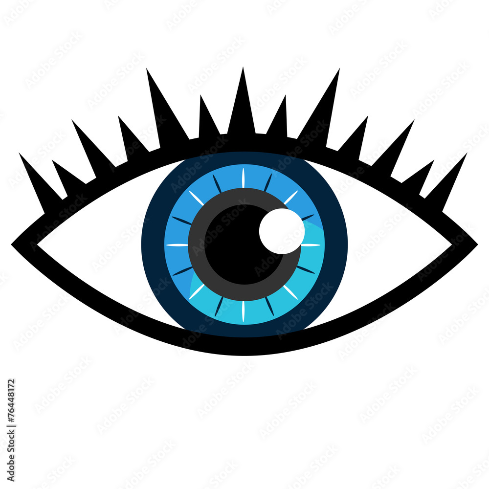 Blue Eye Icon Stock Vector | Adobe Stock