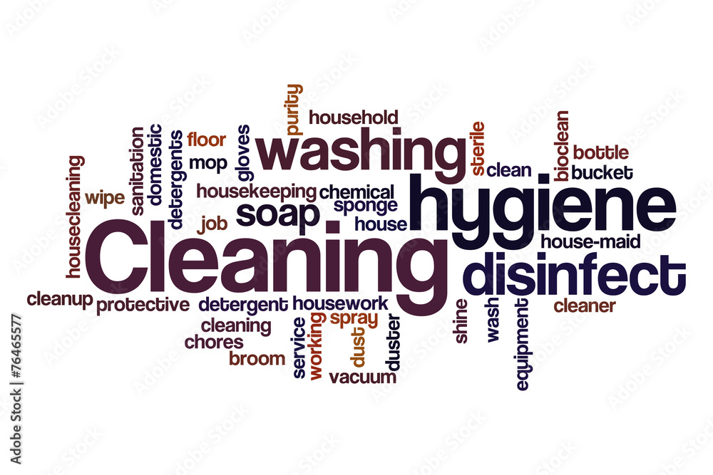 Cleaning word cloud concept 2 Stock Illustration | Adobe Stock