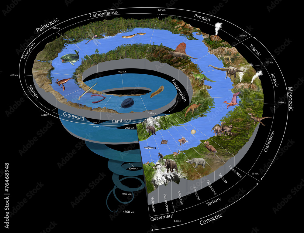 Geologic Time Spiral Stock Illustration | Adobe Stock
