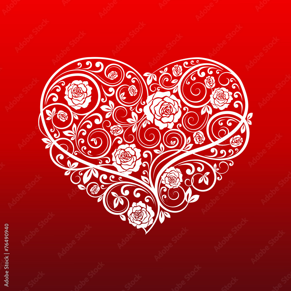 Beautiful heart Stock Vector | Adobe Stock