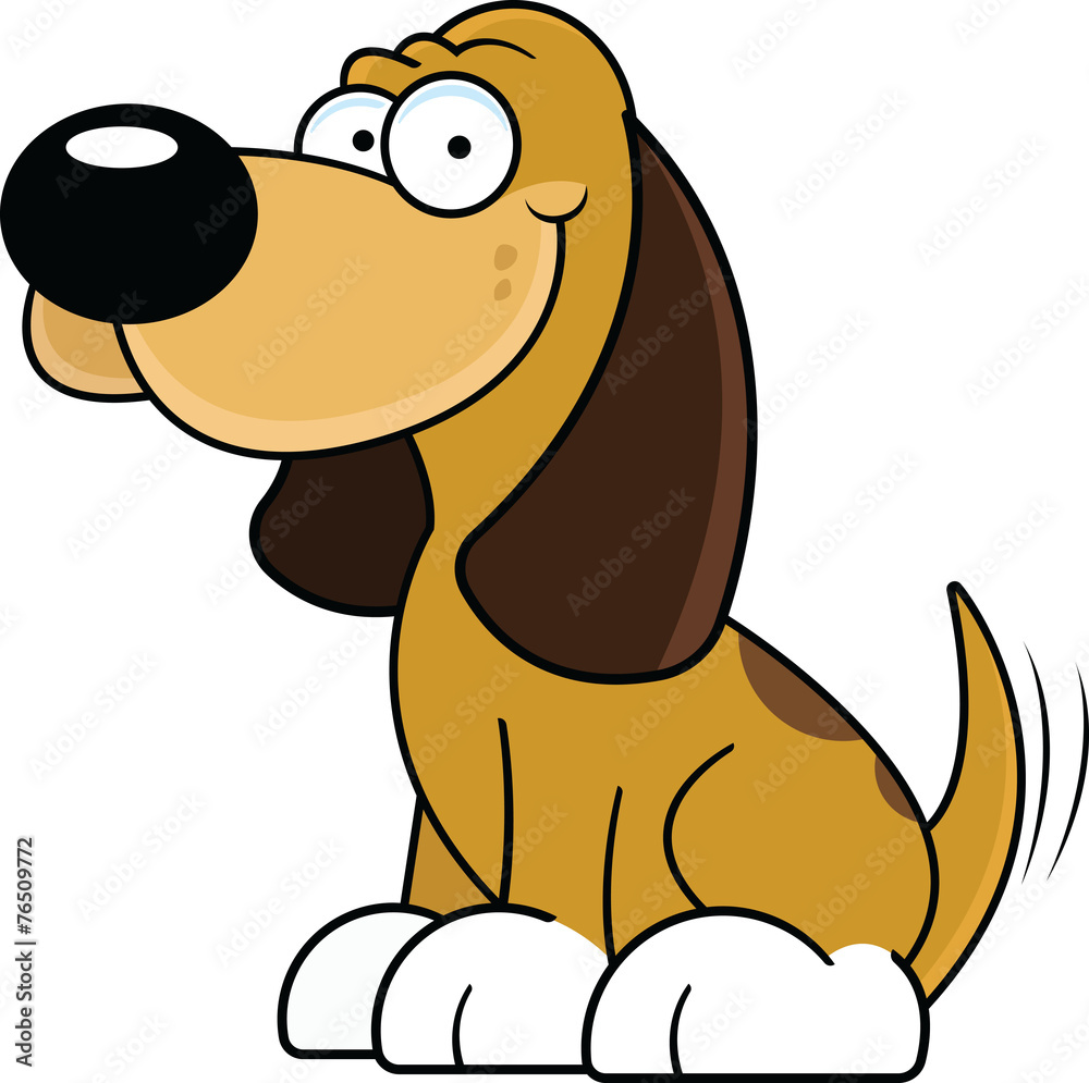 Cartoon Dog Happy Stock Vector | Adobe Stock