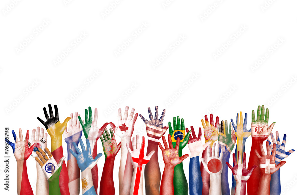 Hands Flag Symbol Diversity Ethnic Ethnicity Unity Concept Stock Photo ...