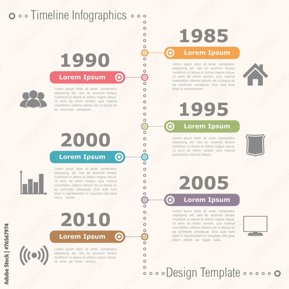 Timeline Infographics Stock Vector | Adobe Stock