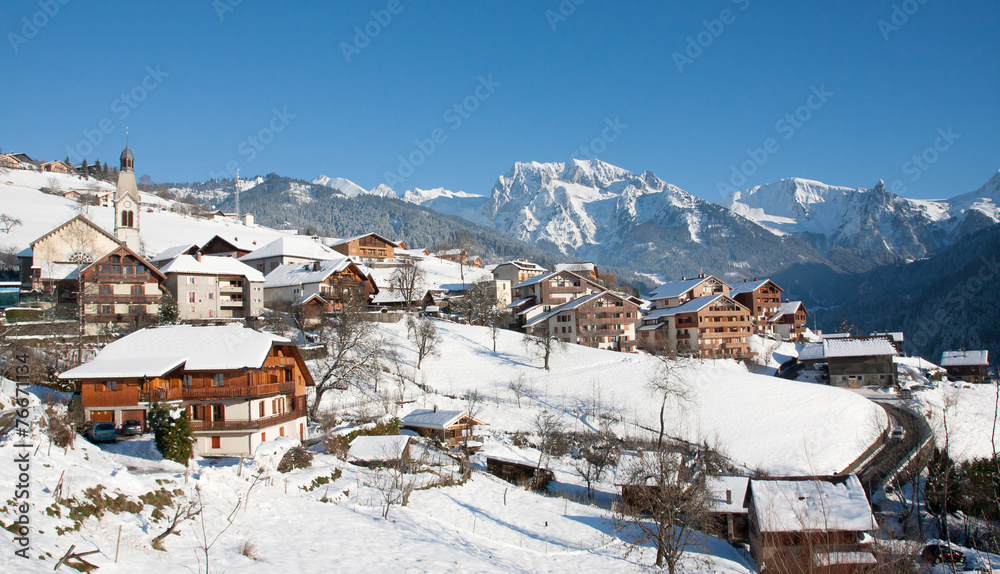 Village de Manigod Stock Photo | Adobe Stock