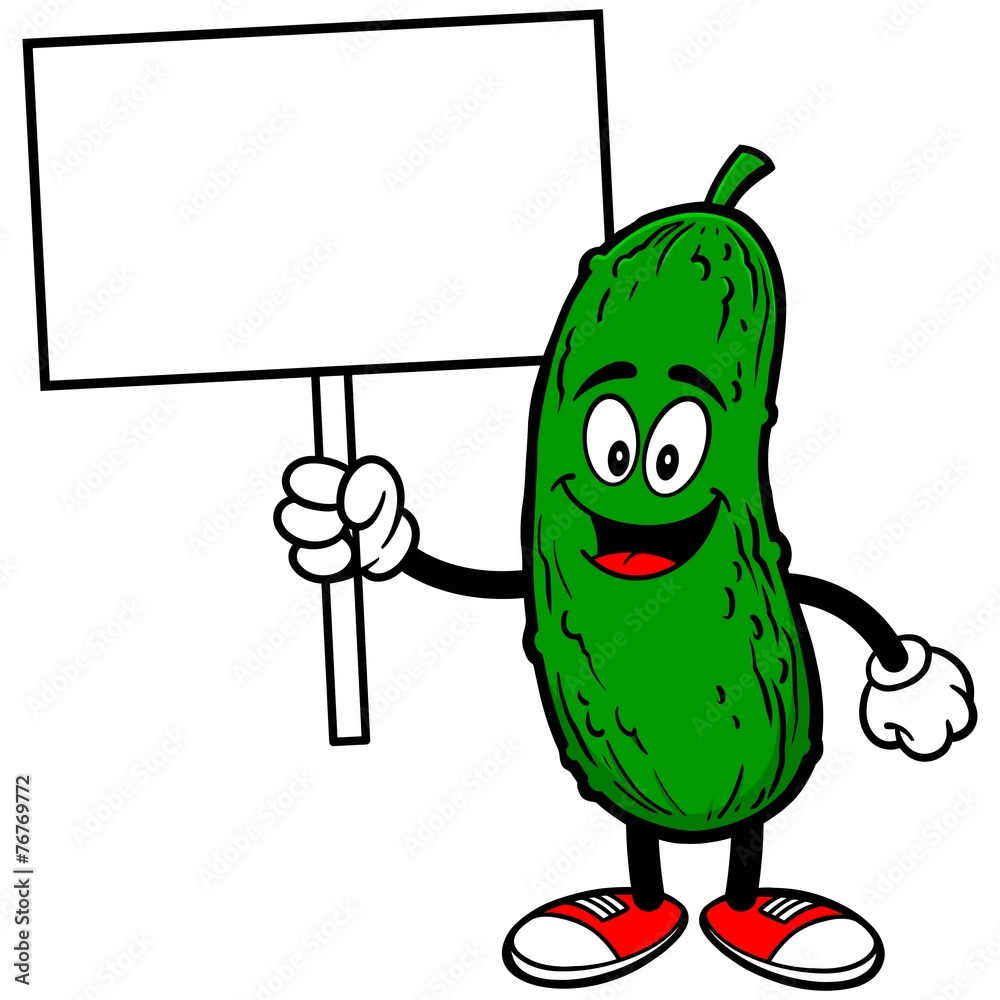 Pickle with Sign Stock Vector | Adobe Stock