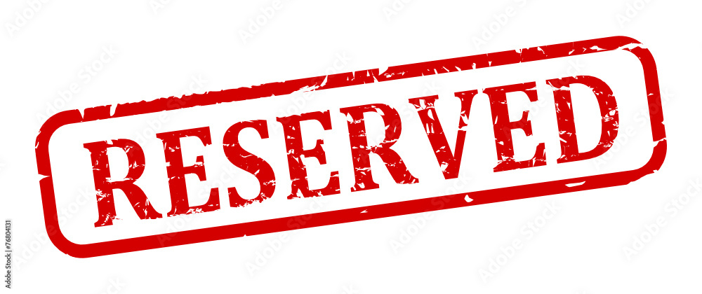 Damaged oval red stamp reading "Reserved" - vector svg Stock Vector ...