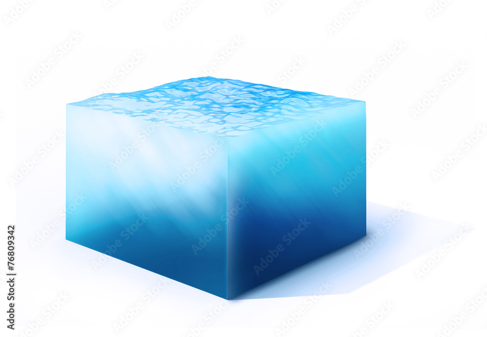 cross section of water cube Stock Illustration | Adobe Stock