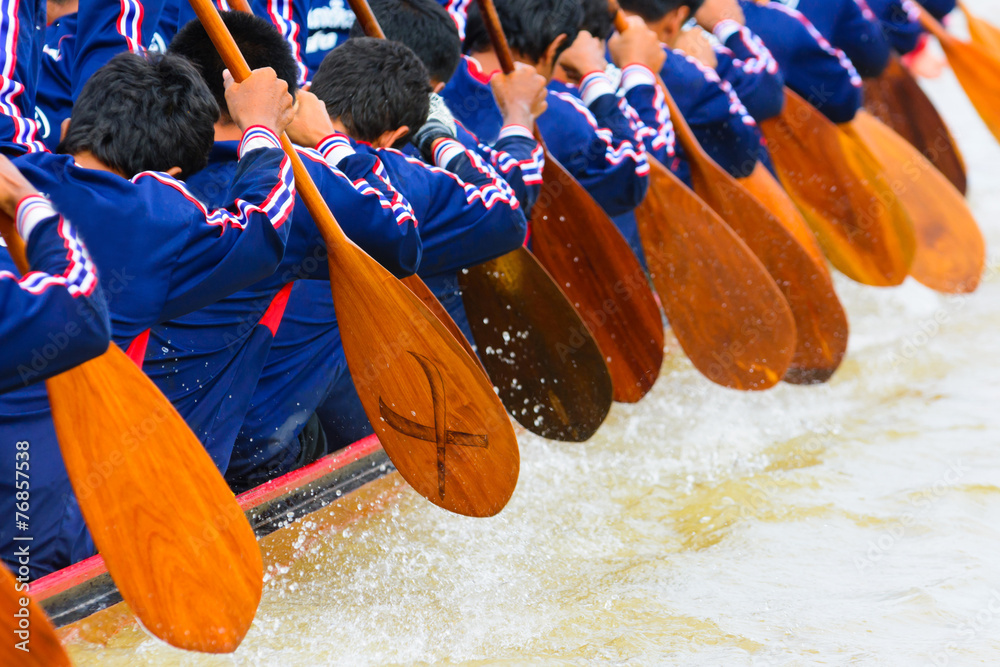 teamwork of rowing team Stock Photo | Adobe Stock