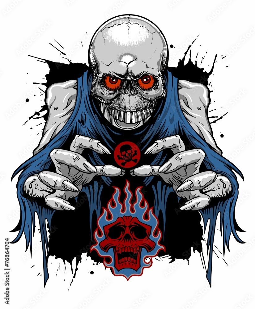 zombie skull Stock Vector | Adobe Stock