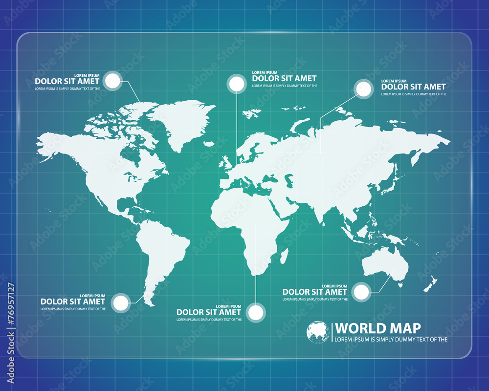 map infographic Stock Vector | Adobe Stock