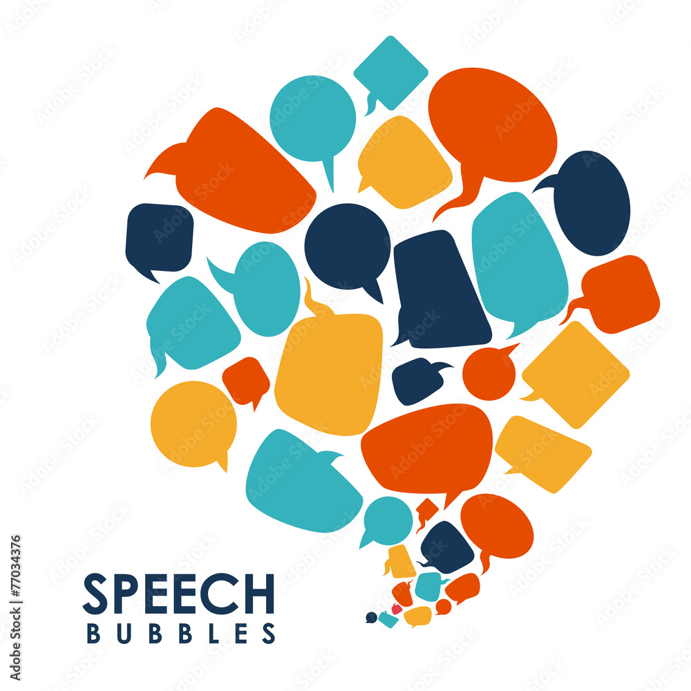 speech bubbles communication Stock Vector | Adobe Stock