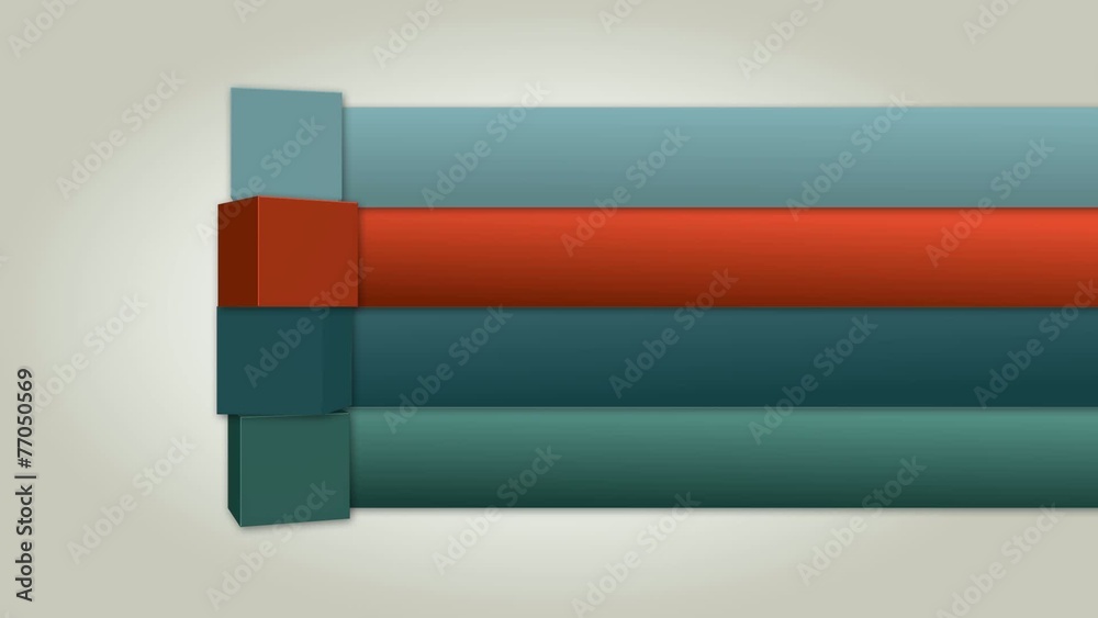 infographic 3D colorful arrows going from left to right, loop Stock ...