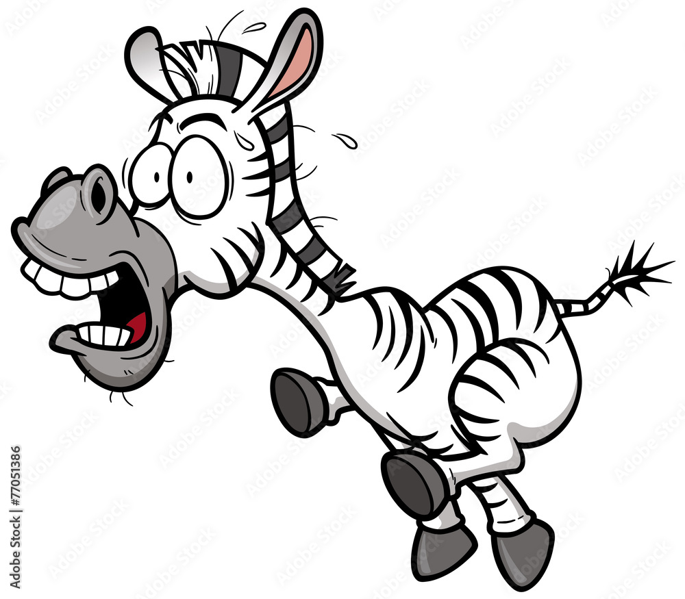 Vector illustration of Zebra running Stock Vector | Adobe Stock