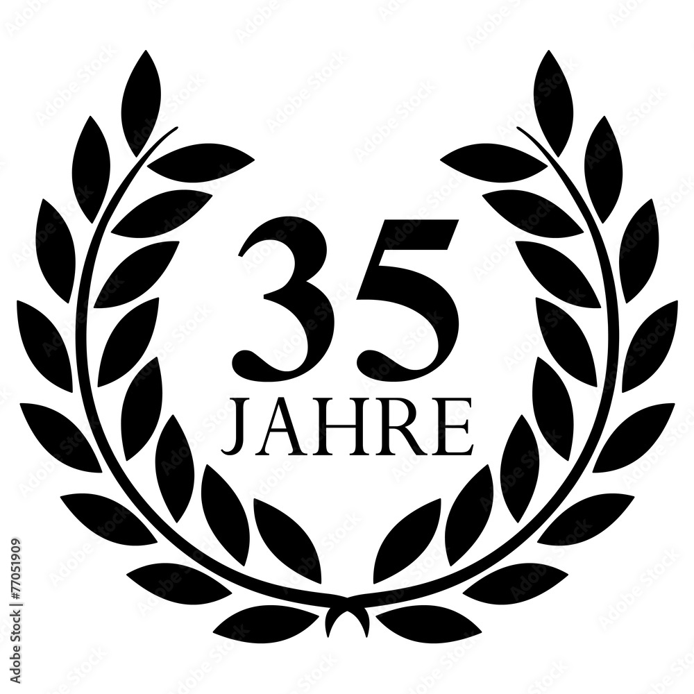 Lorbeerkranz. 35 jahre jubiläum Stock-Vektorgrafik | Adobe Stock