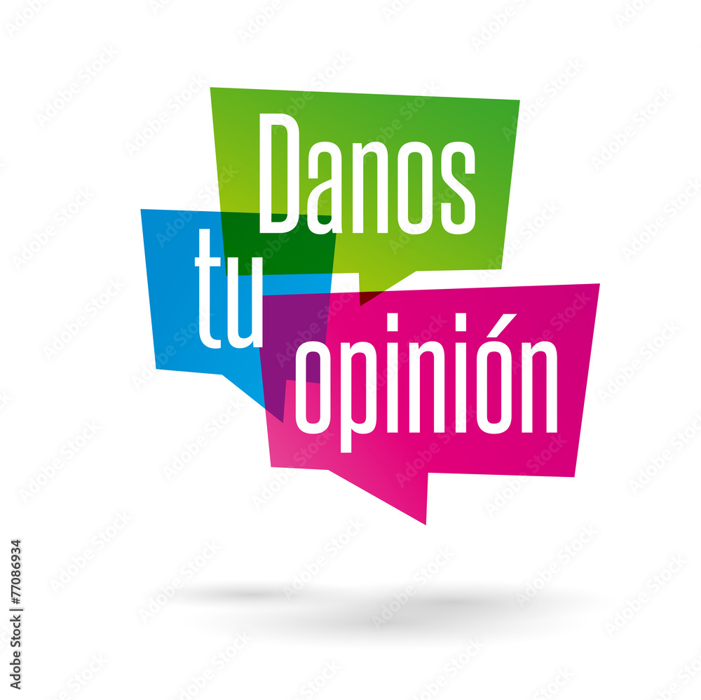 Danos tu opinión vector de Stock | Adobe Stock Danos tu opinión vector de Stock | Adobe Stock