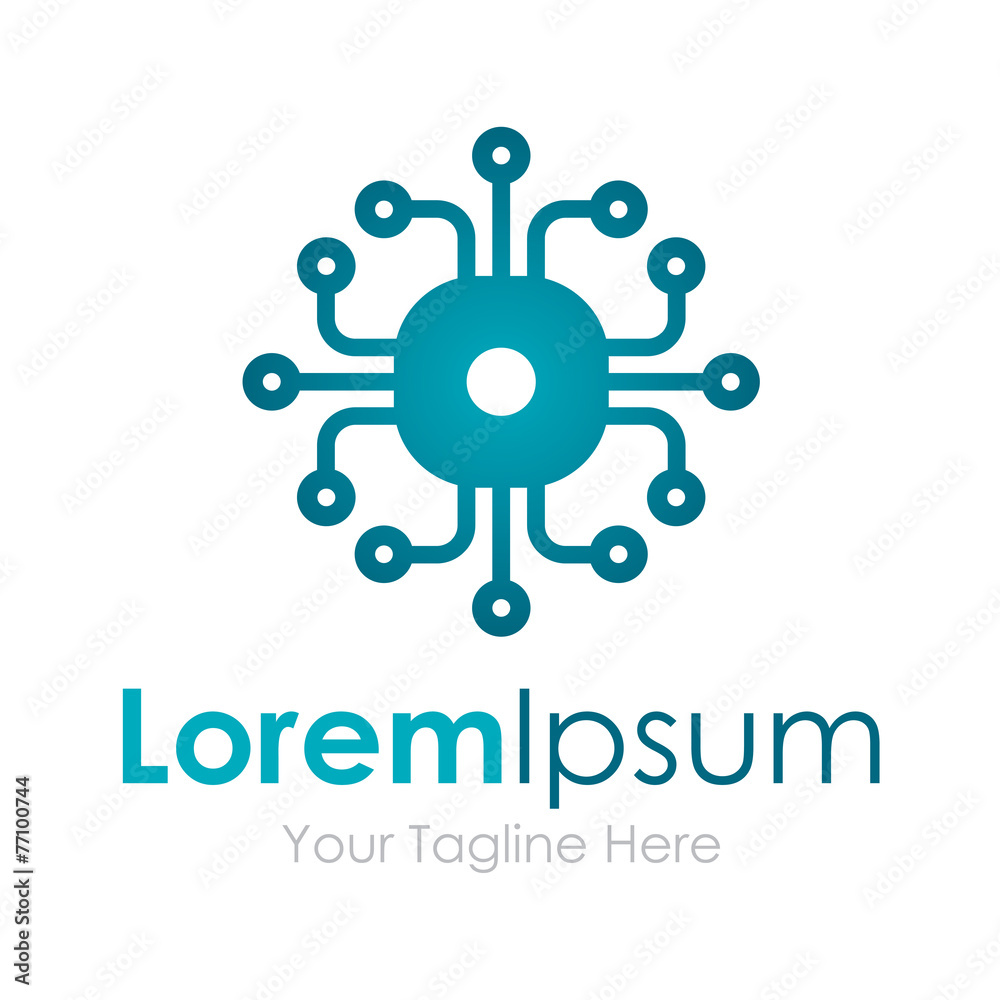 Future new generation technology chip futuristic icon logo Stock Vector ...