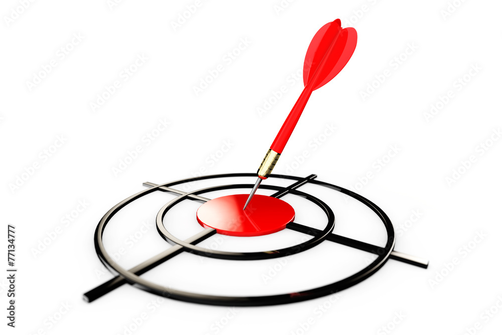 Darts Hitting The Target Stock Illustration | Adobe Stock