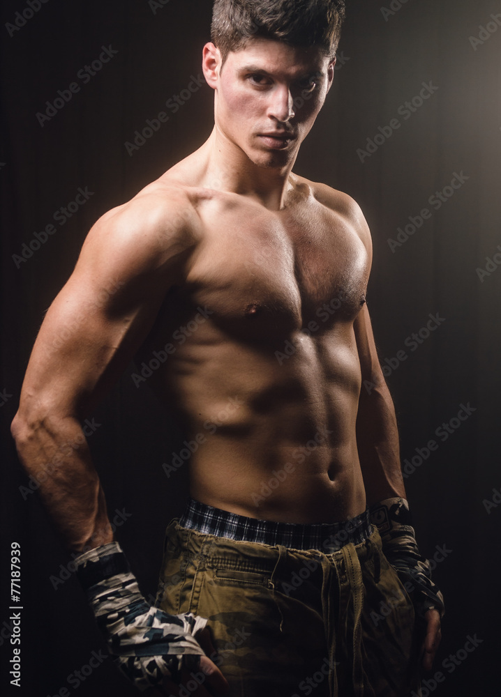 Muscular man portrait Stock Photo | Adobe Stock
