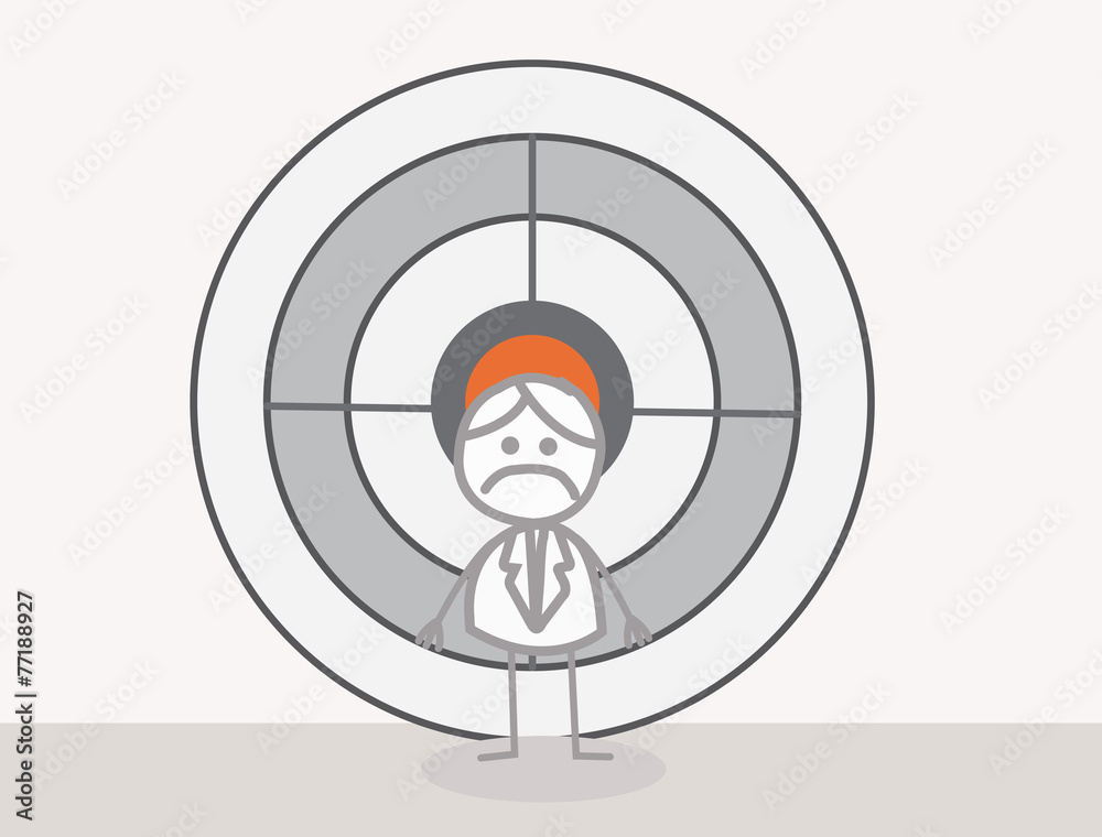 Sad Man Target Stock Vector | Adobe Stock