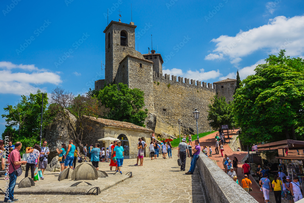 The Guaita fortress is the oldest and the most famous tower on S ...