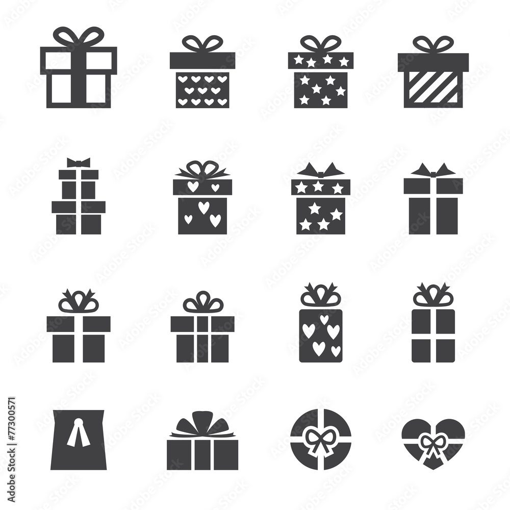 gift icon Stock Vector | Adobe Stock
