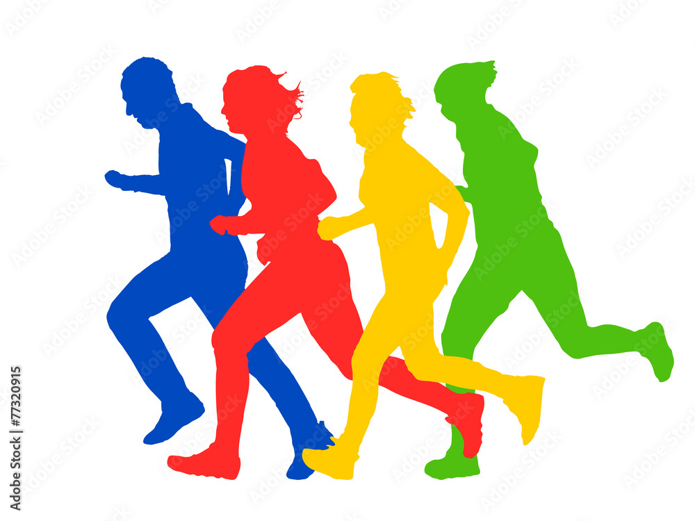 Group Runner Silhouette