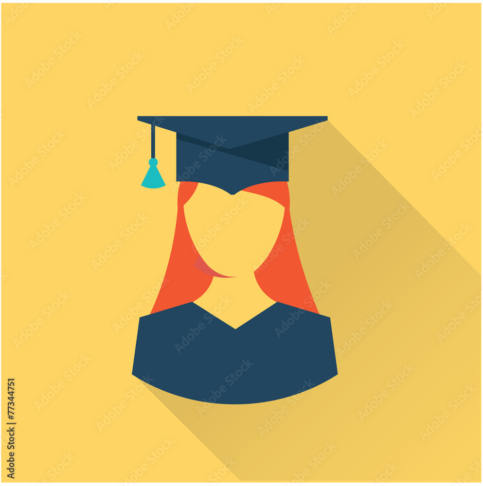 Graduation student icon Stock Vector | Adobe Stock