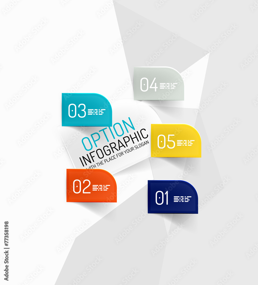 Colorful fresh sticker infographics Stock Vector | Adobe Stock