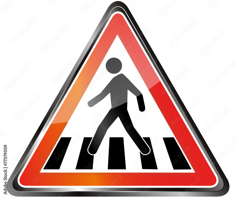 PANNEAU PASSAGE PIETON Stock Illustration | Adobe Stock