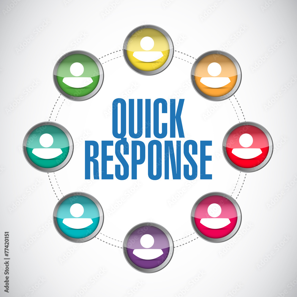 quick response people diversity illustration Stock Illustration | Adobe ...