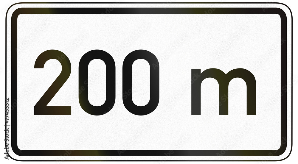 German traffic sign additional panel to specify the meaning of other ...