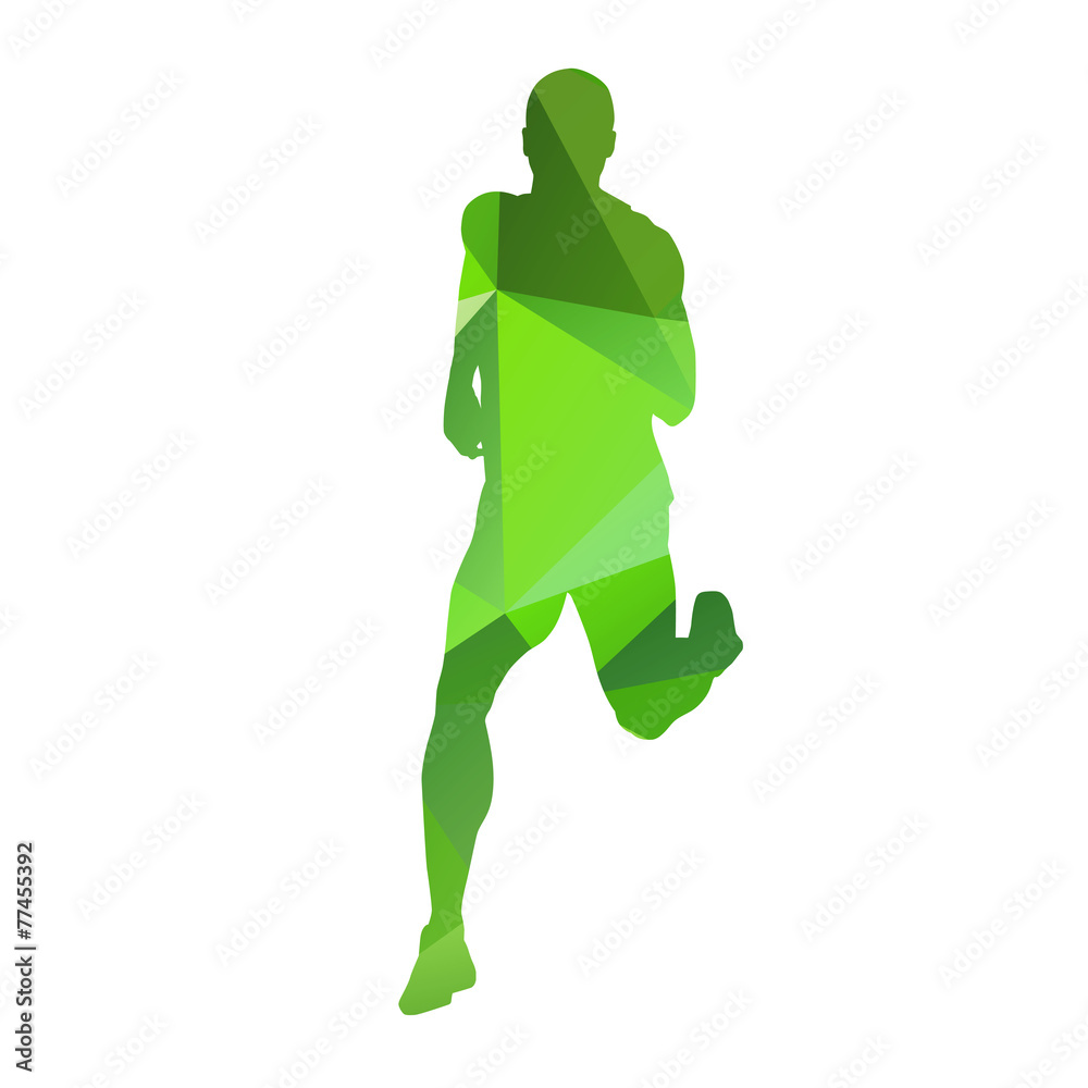 Green abstract vector runner Stock-Vektorgrafik | Adobe Stock